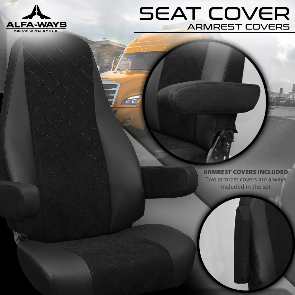 Black Seat Cover FREIGHTLINER CASCADIA Gen.3, Gen 2 evolution – ALFA ...